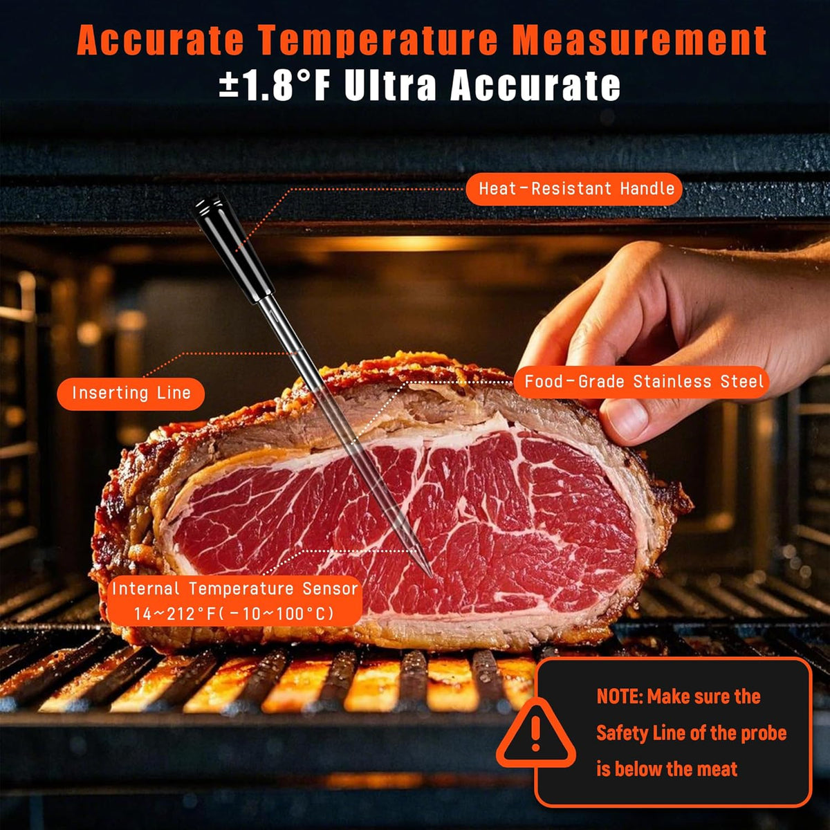 Supply depot Meater Thermometer Wireless, 2 Probes Bluetooth Meat Ther ...